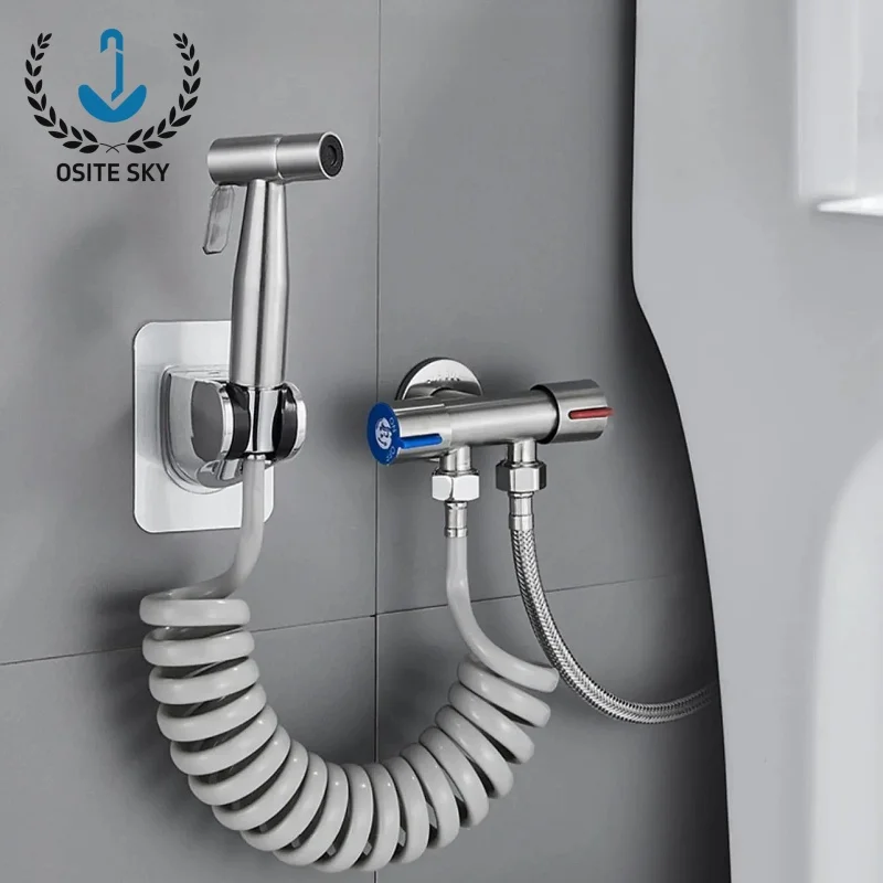 304-Stainless-Steel-Handheld-Spray-Gun-Set-Handheld-Bidets-Bathroom ...