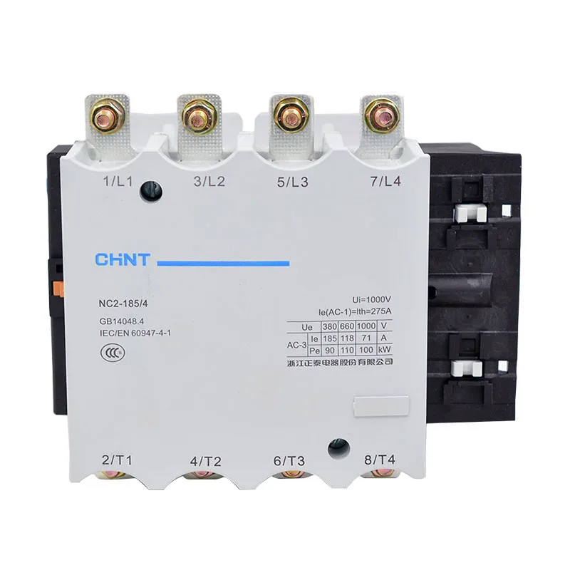 CHINT-Contactor eléctrico 4P NC2, serie 185A, NC2-185/4, 110V, 127V ...