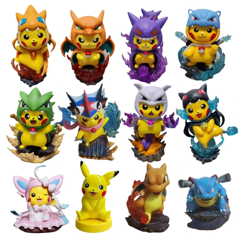 17-Styles-13CM-Pikachu-Drag-Mewtwo-Mew-Charizard-Blastoise-Three ...
