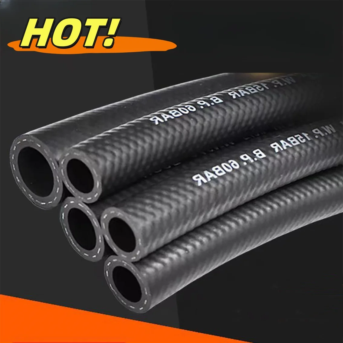 4mm~25mm Oil Delivery Black Rubber Pipe Engine High-Pressure Fuel Pipe ...