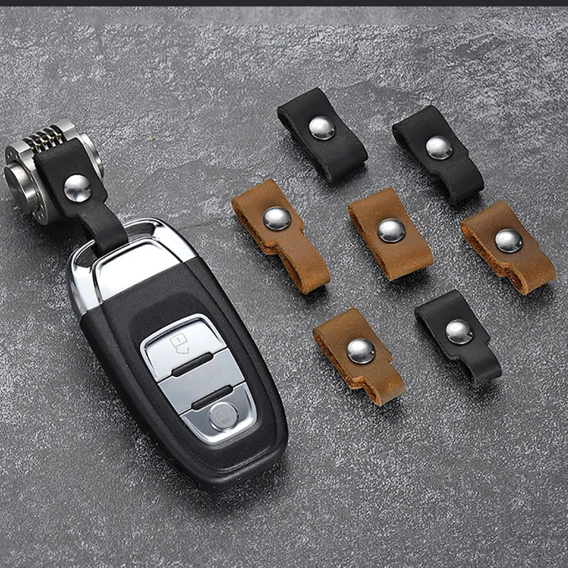 Genuine Leather Car Keychain Stylish Designs Business Household Keys ...