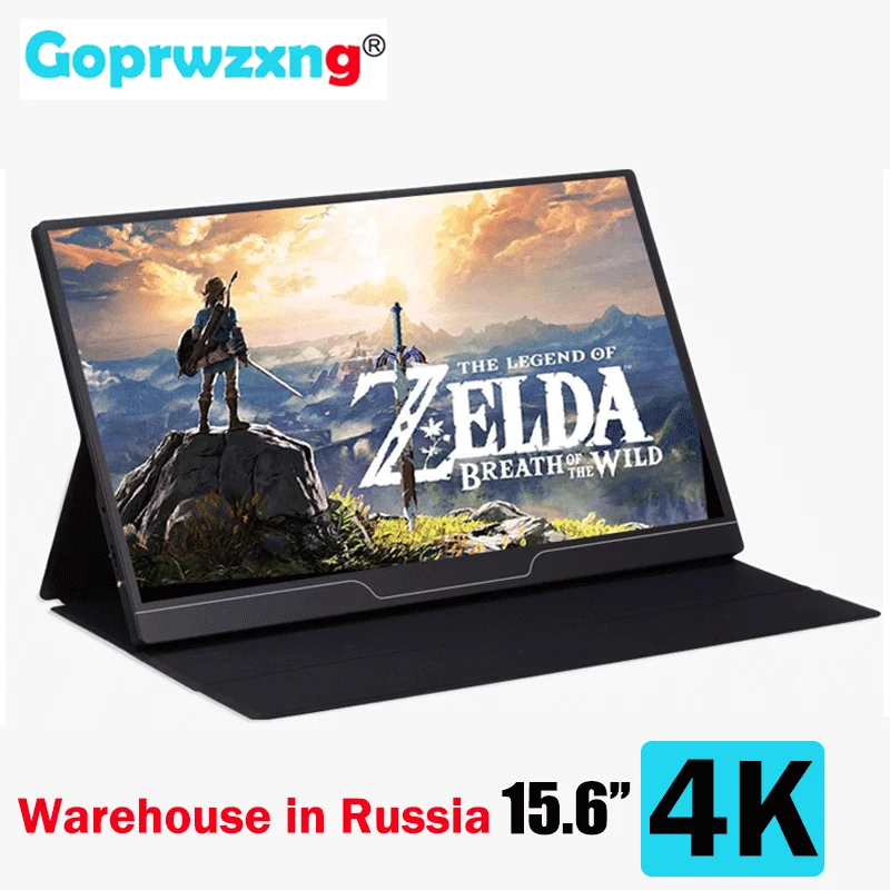 Monitor portátil 4K de 15,6 pulgadas, USB-C tipo c, compatible con HDMI ...