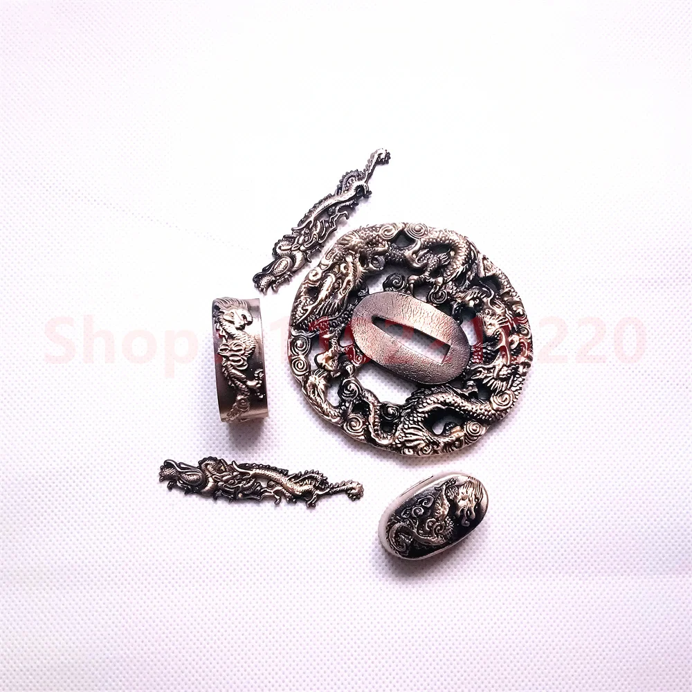 Copper-Brass-Tsuba-Handguard-Guard-Fuchi-Kashira-Menuki-For-Real ...