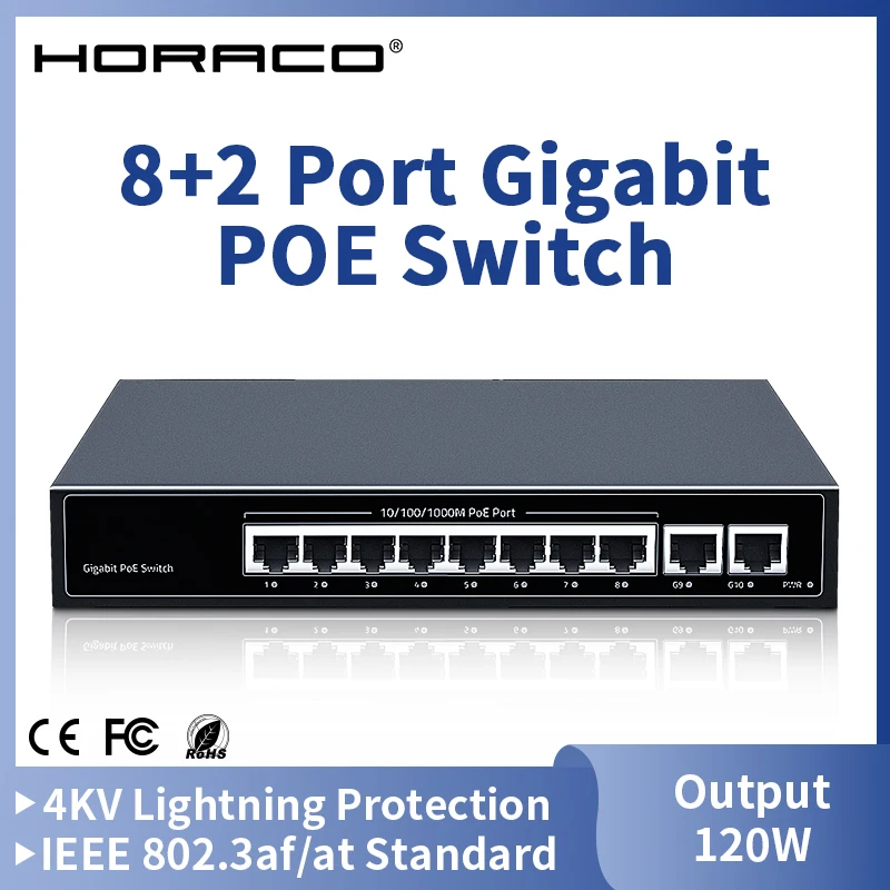 8 Port Poe Switch Ip Cameras | Poe Switch 8 Port 2 Uplink | 8 Port Poe ...
