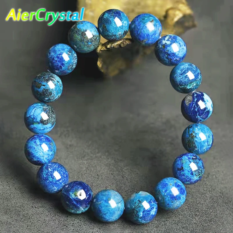 1PC-8mm-Azurite-Beaded-Bracelets-Handmade-Healing-Meditation-Couple ...
