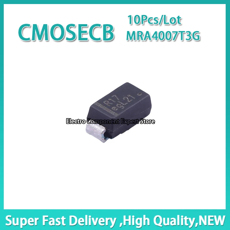 10Pcs/Lot New MRA4007T3G (Marking R17)R17 SMA/DO-214AC 1000V 1A SMD ...