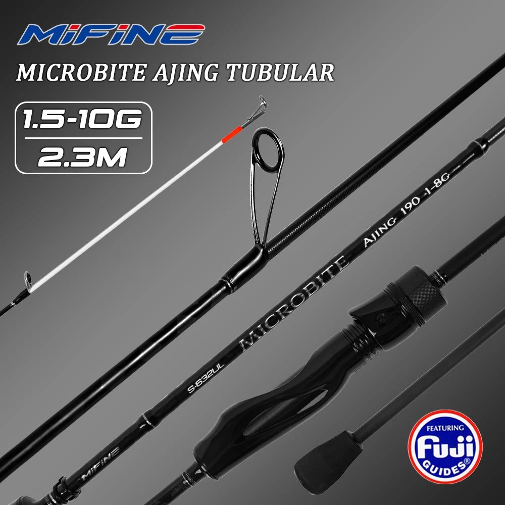 Mifine MICROBITE AJING Spinning Fishing Rod Tubular Tip L 2-10g 2.3M ...