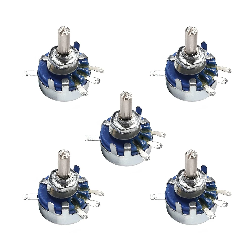5PCS Carbon Potentiometer WH5 1A 470R/1K/1K5/2K2/4K7/10K/22K/47K/100K ...