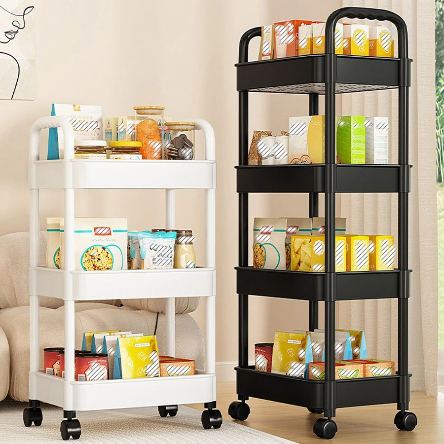Household-small-cart-storage-rack-Multi-layer-snack-organizing-mobile ...
