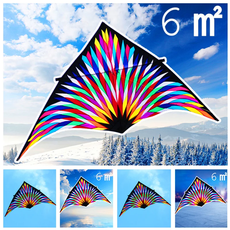 Free Shipping 6sqm Large Delta Kite For Adults Reel Flying Toys Nylon ...