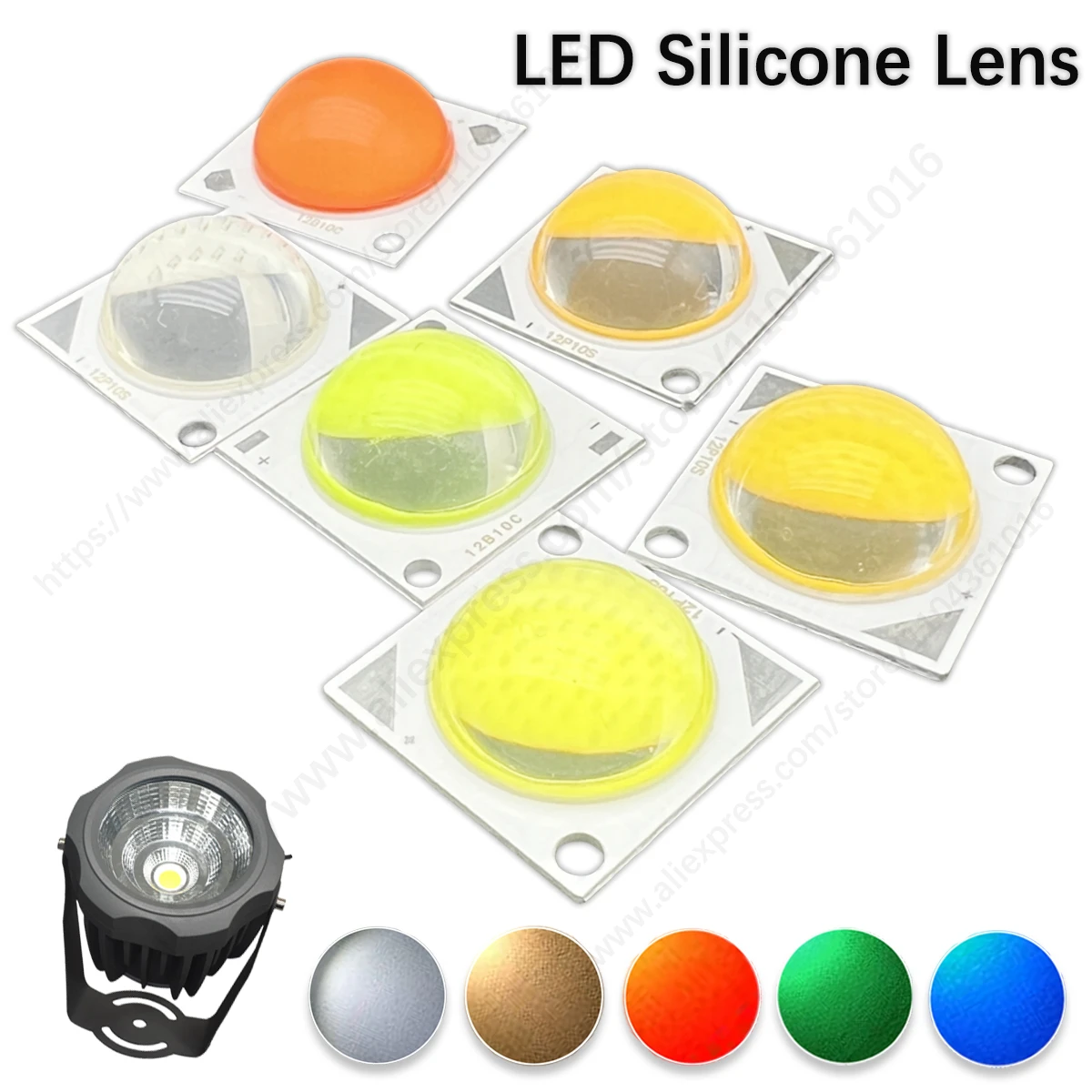 LED Silicone Lens 50W COB Chip 28*28mm Protruding Head Integrated Light ...