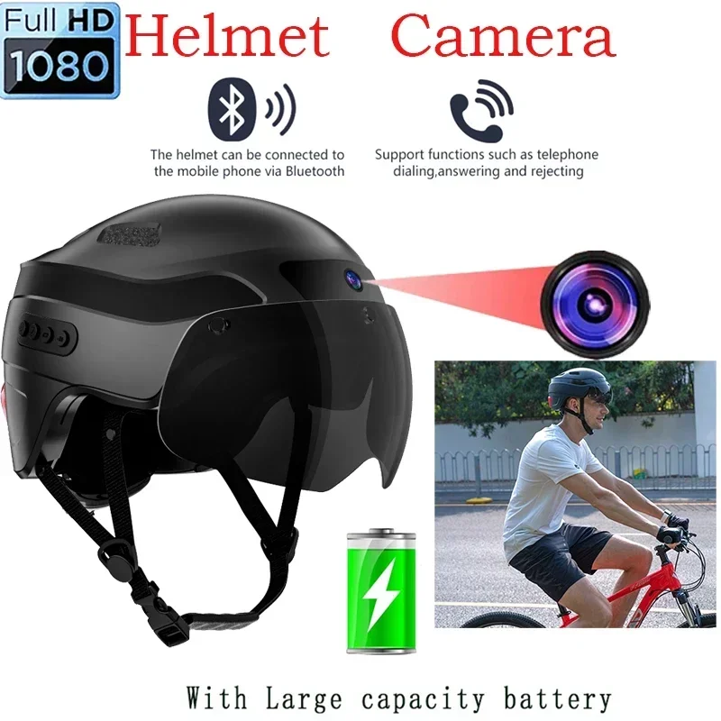 1080p-Full-HD-Smart-Helmet-Camera-Scooter-Bluetooth-Calling-Play-Built ...