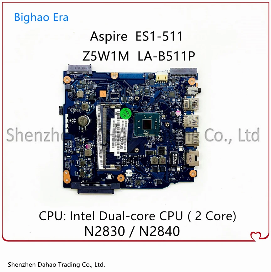 Z5w1m La-b511p For Acer Aspire Es1-511 Laptop Motherboard With Intel ...