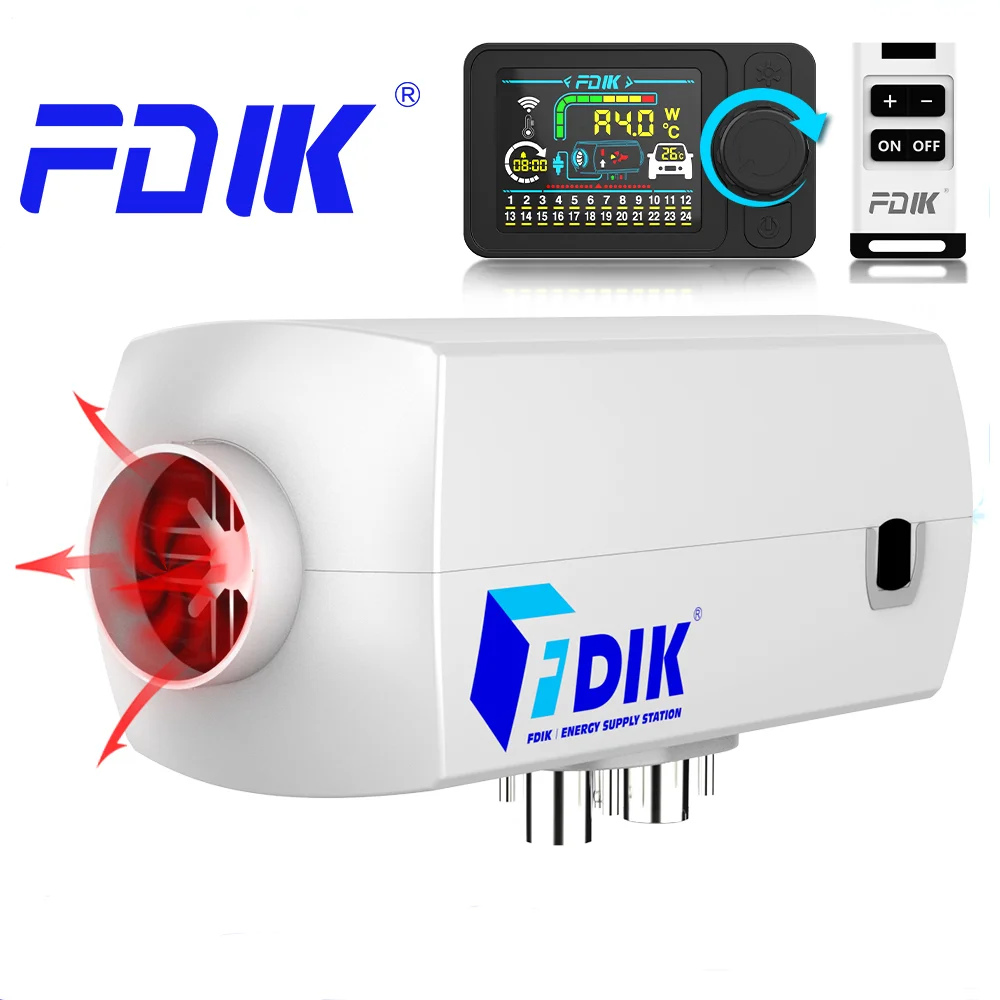 FDIK Car Diesel Heater 2KW Aluminum Shell 12V 24V Air Parking Heater ...