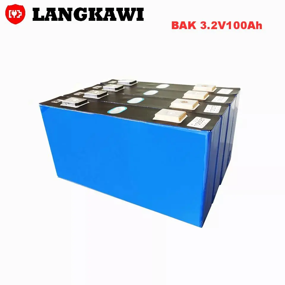 Bak Grade A 3.2v 100ah Lifepo4 Prismatic Lfp Rechargeable 12v 48v ...