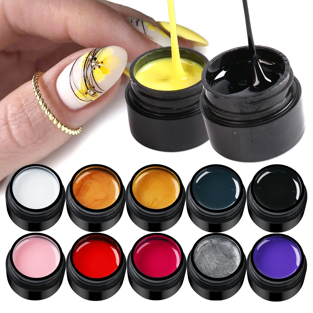 12-pcs-Drawing-Gel-Nail-Polish-Set-Spider-Wire-Gel-Painting-Flower ...