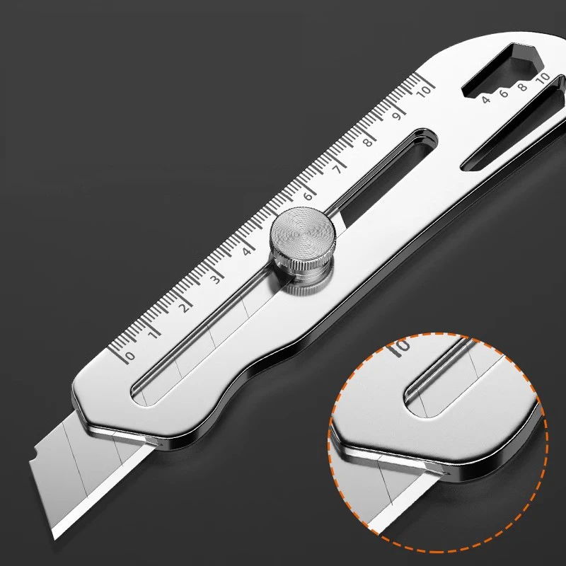 Stainless Steel Box Cutter18MM Retractable Utility Knife Heavy Duty нож ...