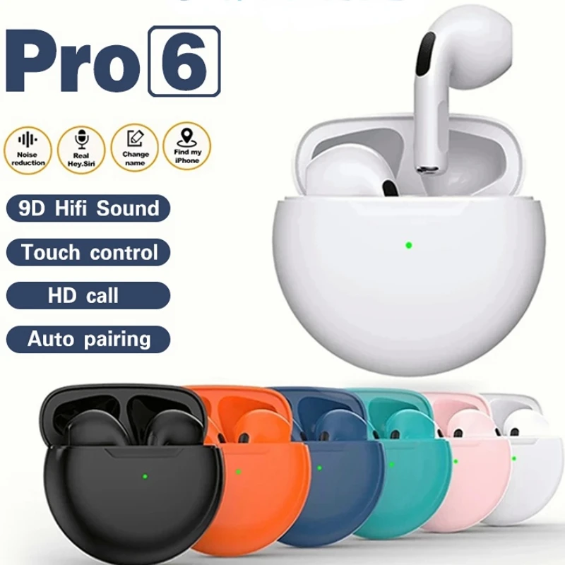Original-Air-Pro-6-TWS-Wireless-Headphones-Fone-Bluetooth-Earphones-Mic ...