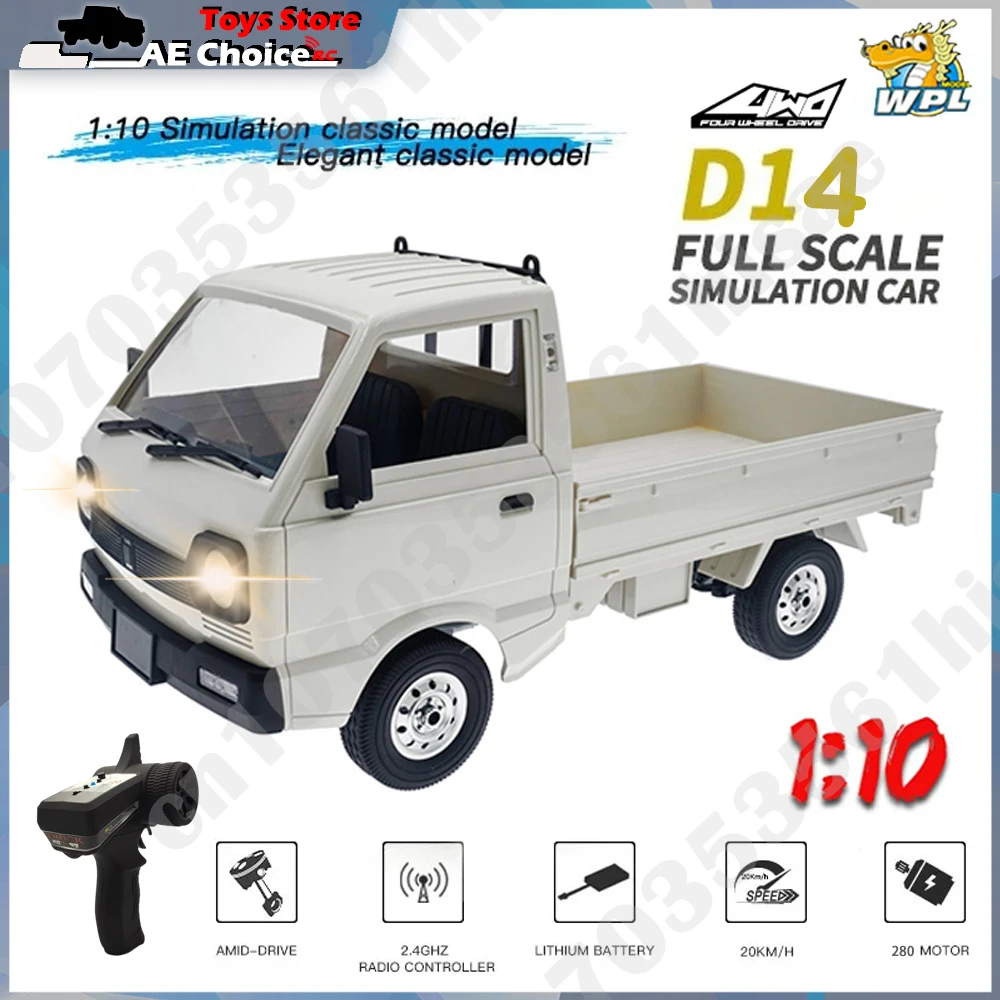 WPL 1/10 Scale RC Kei Truck 4WD Off-road Drift Car WPL D14 1/10 Scale ...