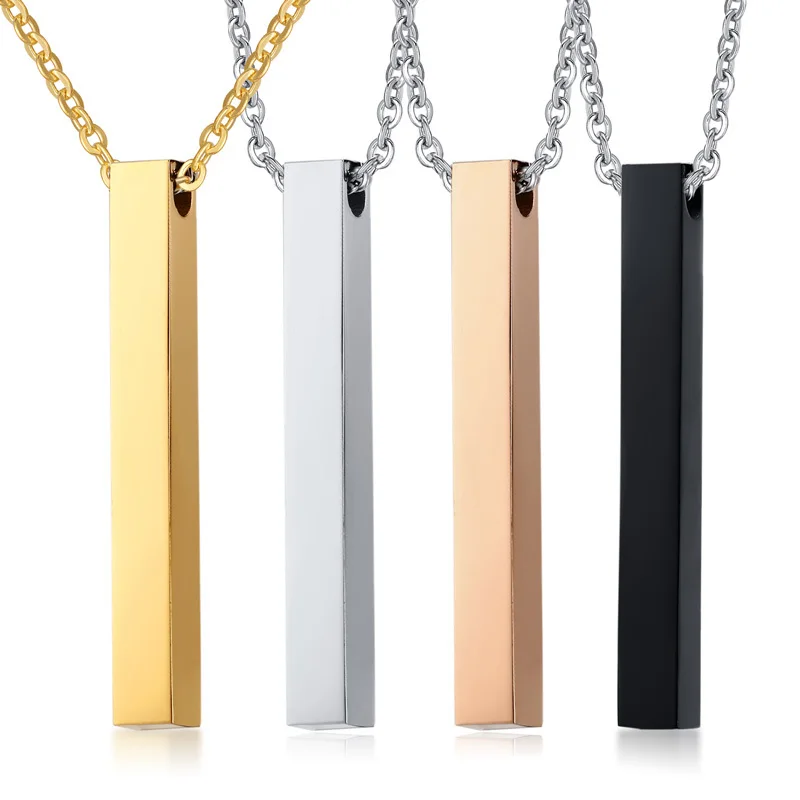 Men-s-Rectangle-Bar-Pendant-Necklace-Waterproof-Stainless-Steel-Gold ...