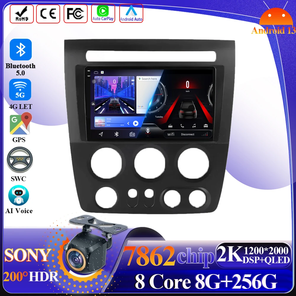 Car-Radio-Android-Carplay-For-Hummer-H3-1-2005-2010-Multimedia-Player ...