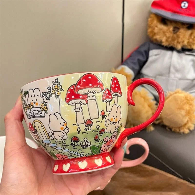 Lucky-Rabbit-Hand-painted-Breakfast-Cup-High-Beauty-Underglaze-Color ...