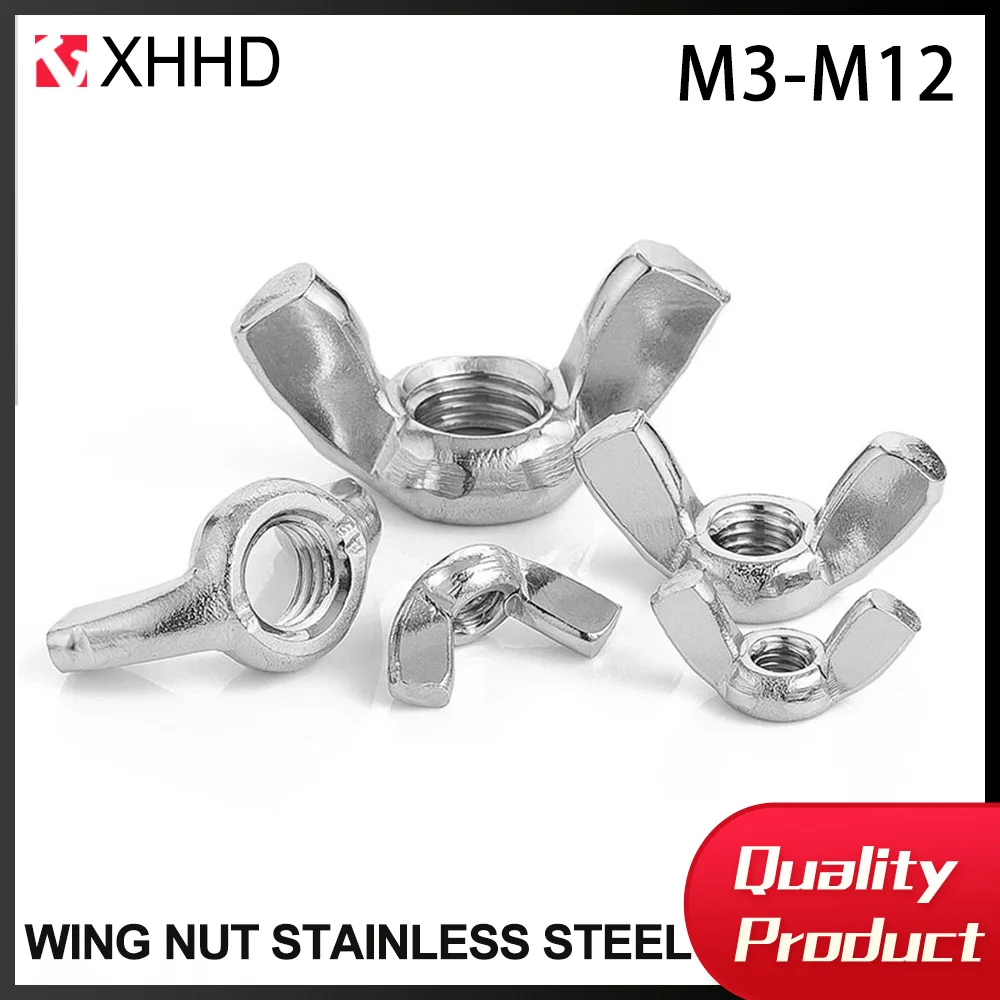 Butterfly Wing Nuts 304 Stainless Steel M3 M4 M5 M6 M8 M10 M12 Butterfly Twisting Ingot Wing Nut ...