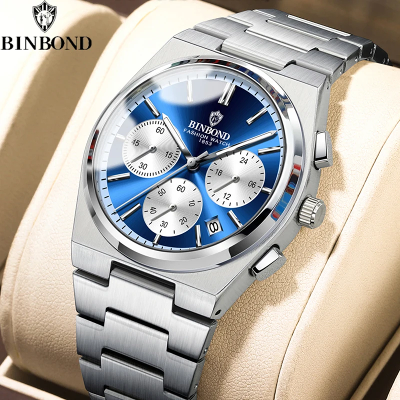 BINBOND-Reloj-de-pulsera-para-hombre-cron-grafo-de-negocios-luminoso ...