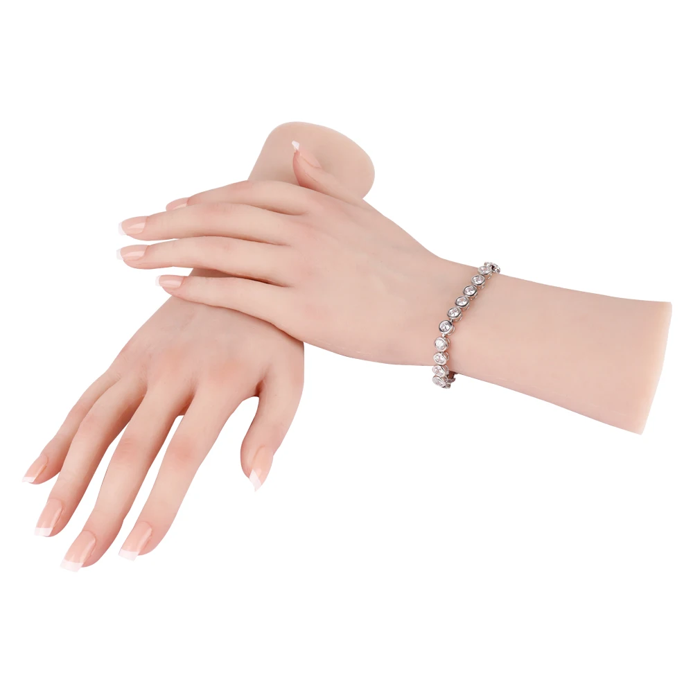 Realistic-Silicone-Female-Hand-Model-Artificial-Woman-Hand-Mode ...