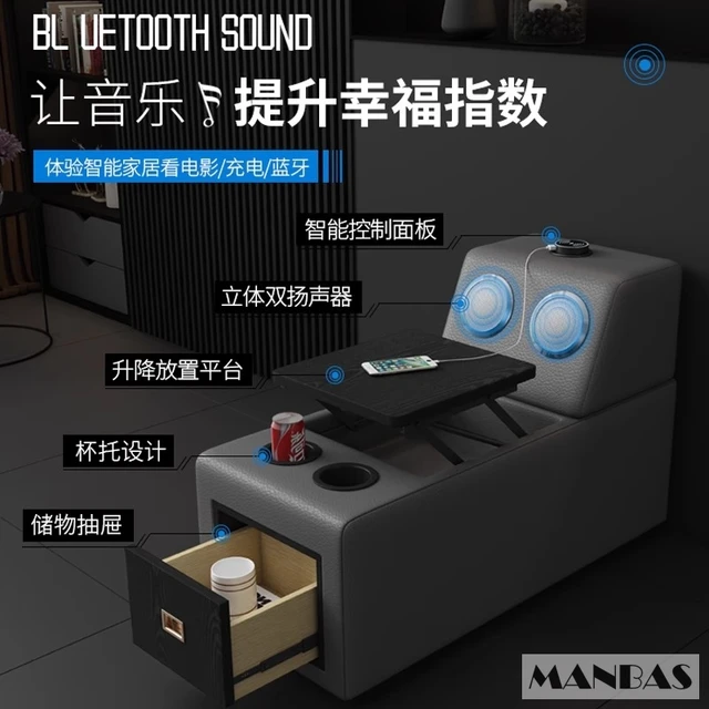 Modern Genuine Leather Sectional Sofa Sets Couch Sofas with USB ...