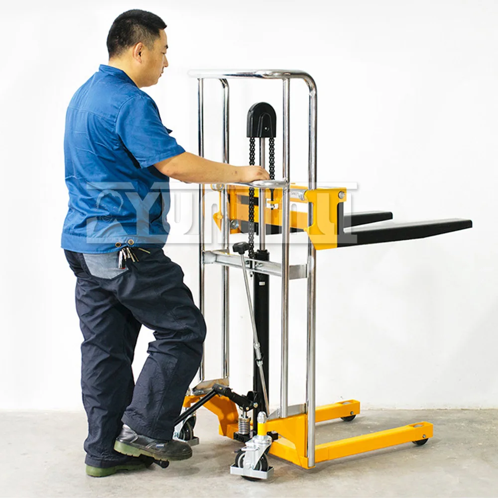 400kg-Manual-Electric-Hydraulic-Forklift-Lifting-Stacker-Small-Loading ...