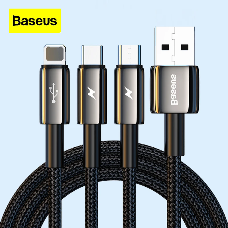 Baseus-Three-In-One-Fast-Charging-Car-Data-Cable-Multifunctional-Micro ...