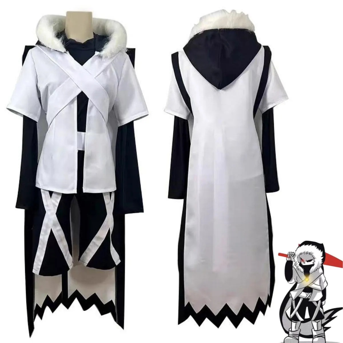 Anime-Game-Undertale-XTALE-Cross-Sans-Cosplay-Costume-White-Cloak-Cape ...