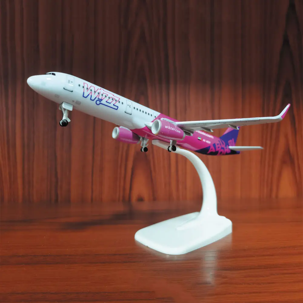 20cm WIZZ AIR A321 Model Planes Home Decoration Metal scale Aircraft 1/ ...