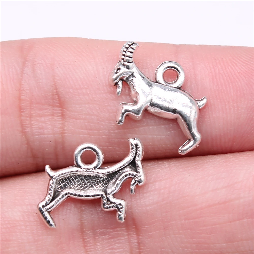 10pcs Charms Billy Goat 18x12.3mm Antique Silver Color Pendant Billy ...