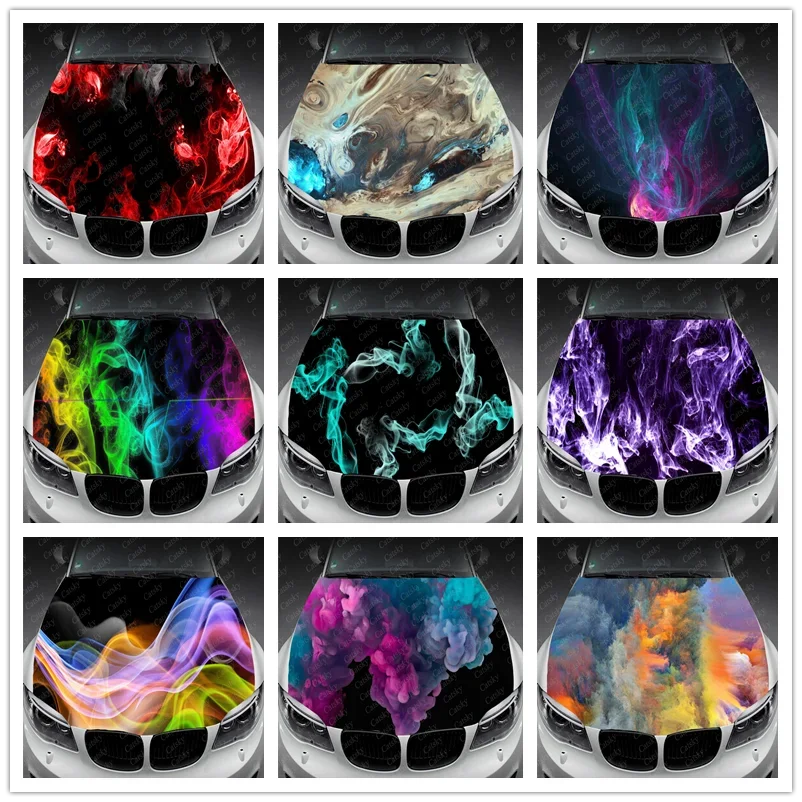Abstract-Smoke-Car-Hood-Vinyl-Stickers-Wrap-Vinyl-Film-Engine-Cover ...