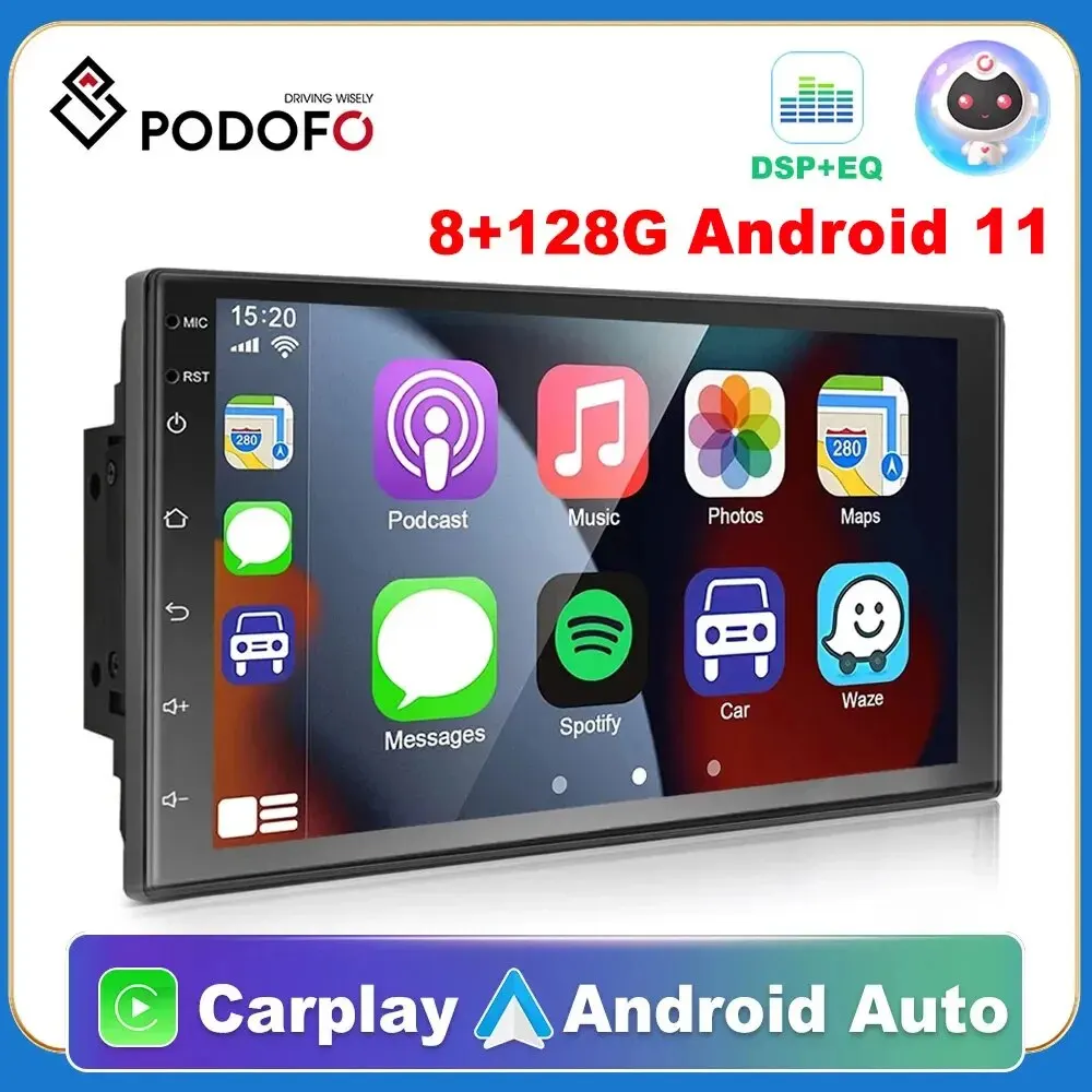 2-Din-R-dio-Do-Carro-GPS-Android-7-Carplay-Para-Volkswagen-Nissan ...
