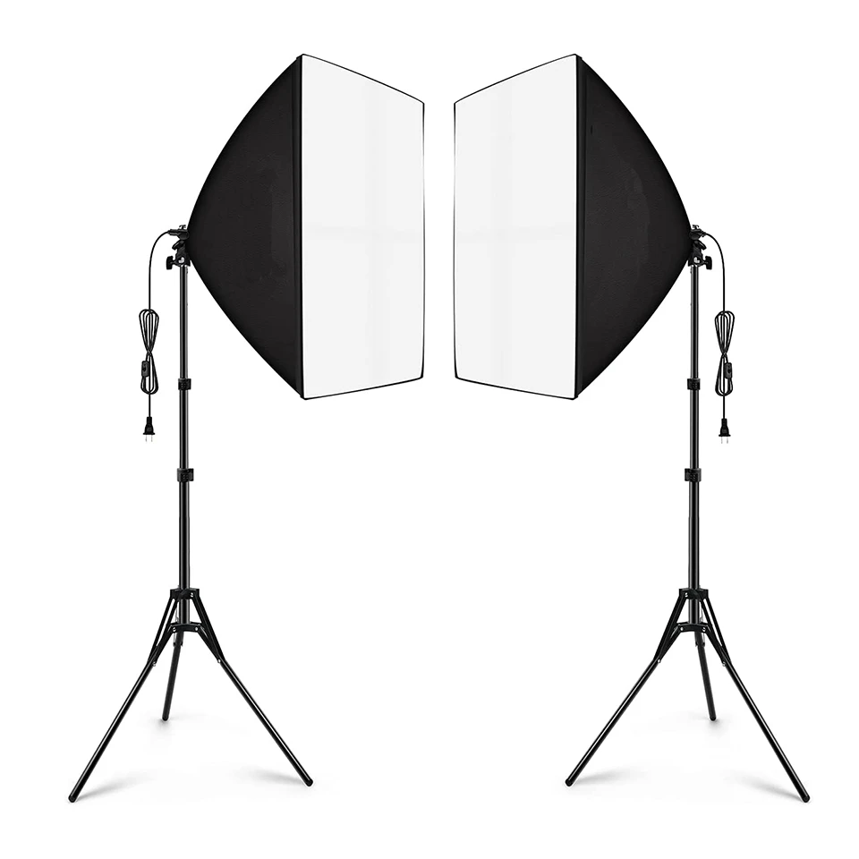 Softbox Photography Lighting Kit Continuous Photo Studio Soft Box Light ...
