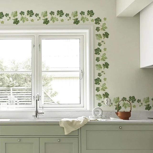 Green Leaf Wallpaper Border