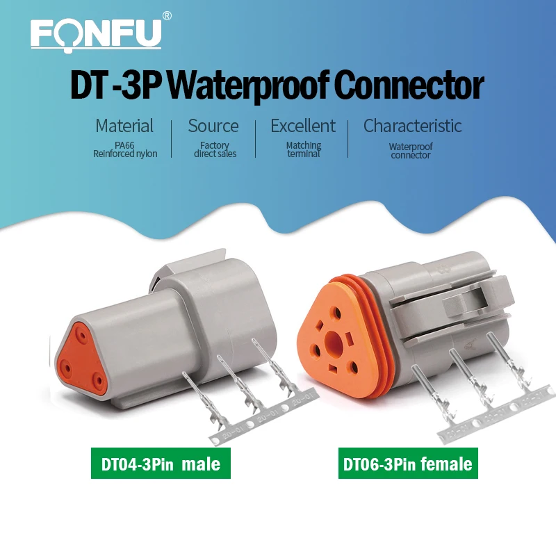 Germany DT 3P/3Pin 22 16AWG Waterproof Wire Connector Plug DT06 3S DT04 ...