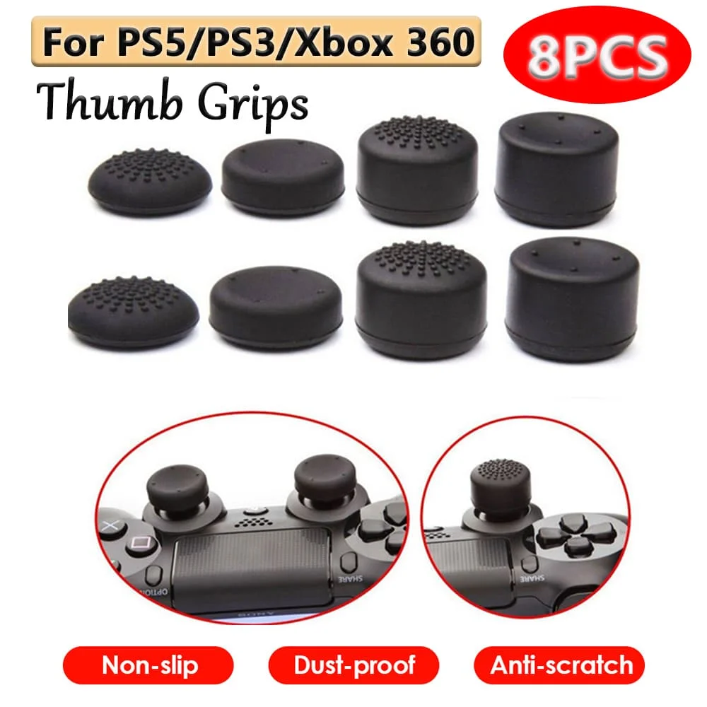 8-16PCS-Game-Controller-Analog-Thumb-Stick-Grip-Cap-For-PS5-PS3-Xbox ...