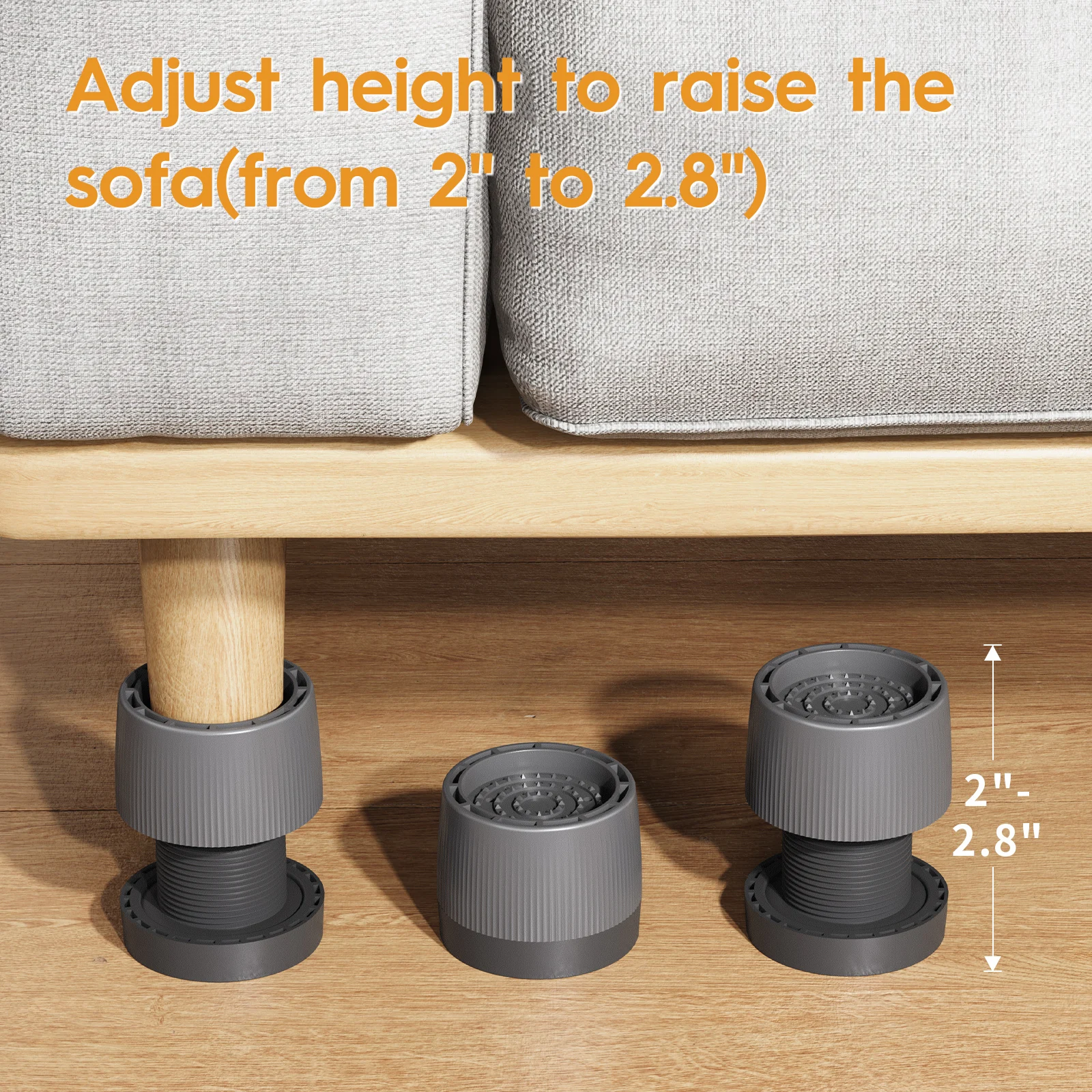 Eary 4pcs/set Furniture Hardware Non-slip Shockproof Cushion Height ...