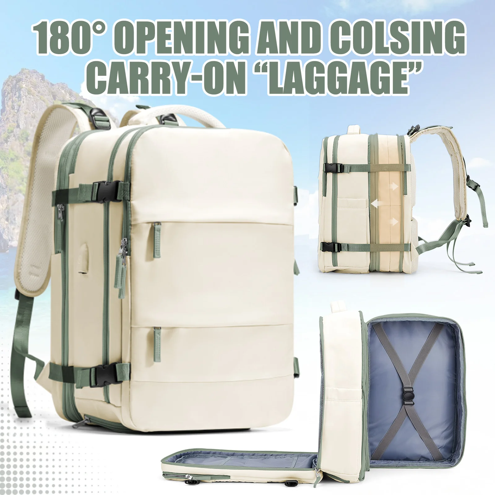Homens-Espa-oso-Carry-On-Mochila-Mala-Cabine-de-Viagem-Avi-o-Mochila ...