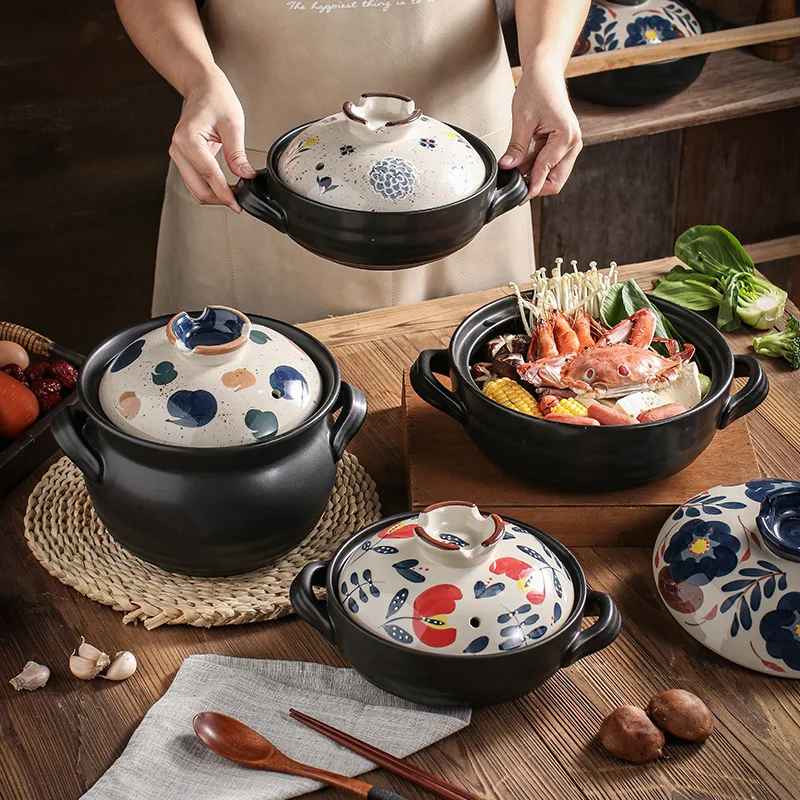 Japanese Clay pots for cooking Slow cooker crock pot Gas special soup ...