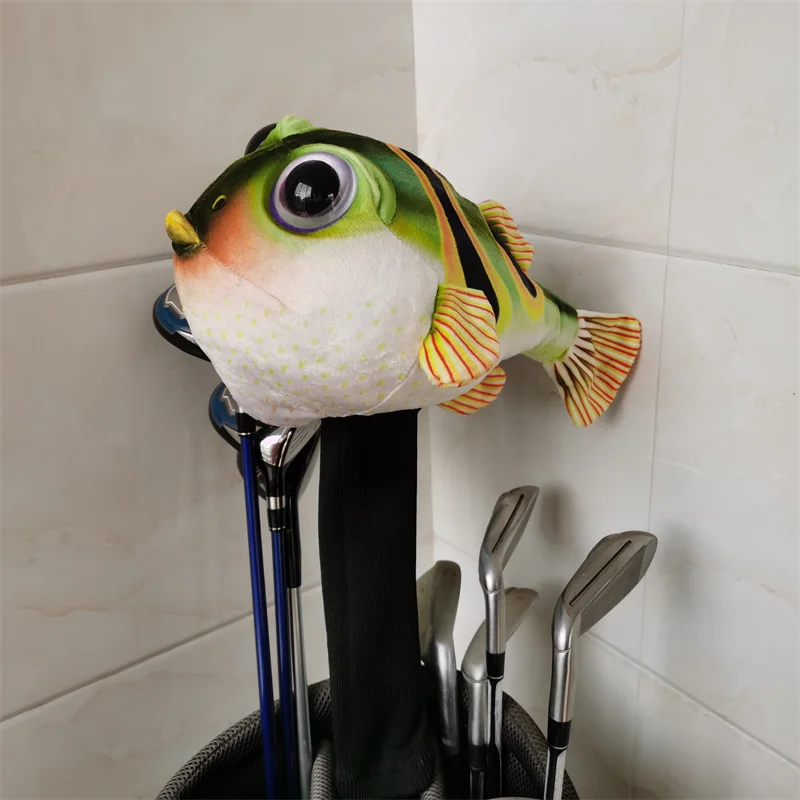 Fish-golf-wood-headcover-great-plush-460cc-driver-fairway-wood-head ...