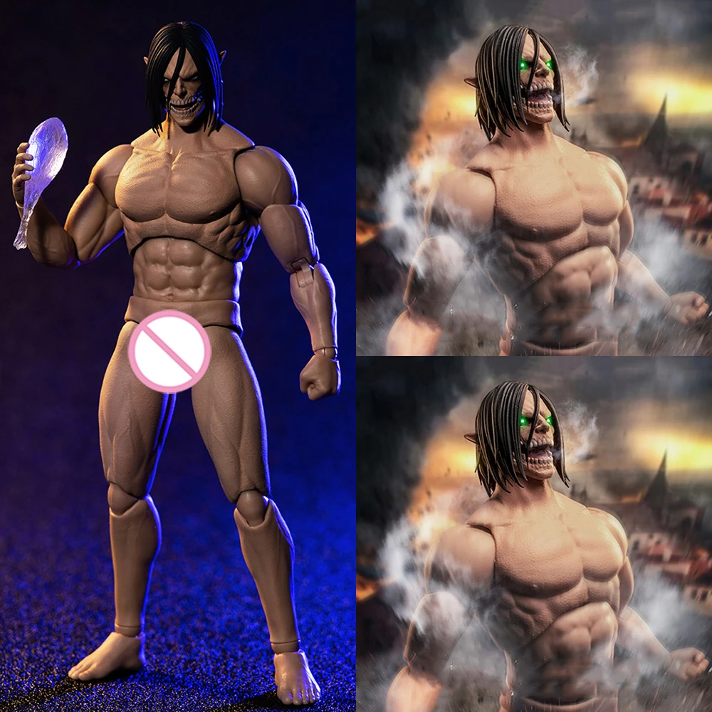 VTOYS COSER TOYS AD 001 1/12 Attack on Titan Giants Eren Jaeger Strong Variant Human Muscle Body ...