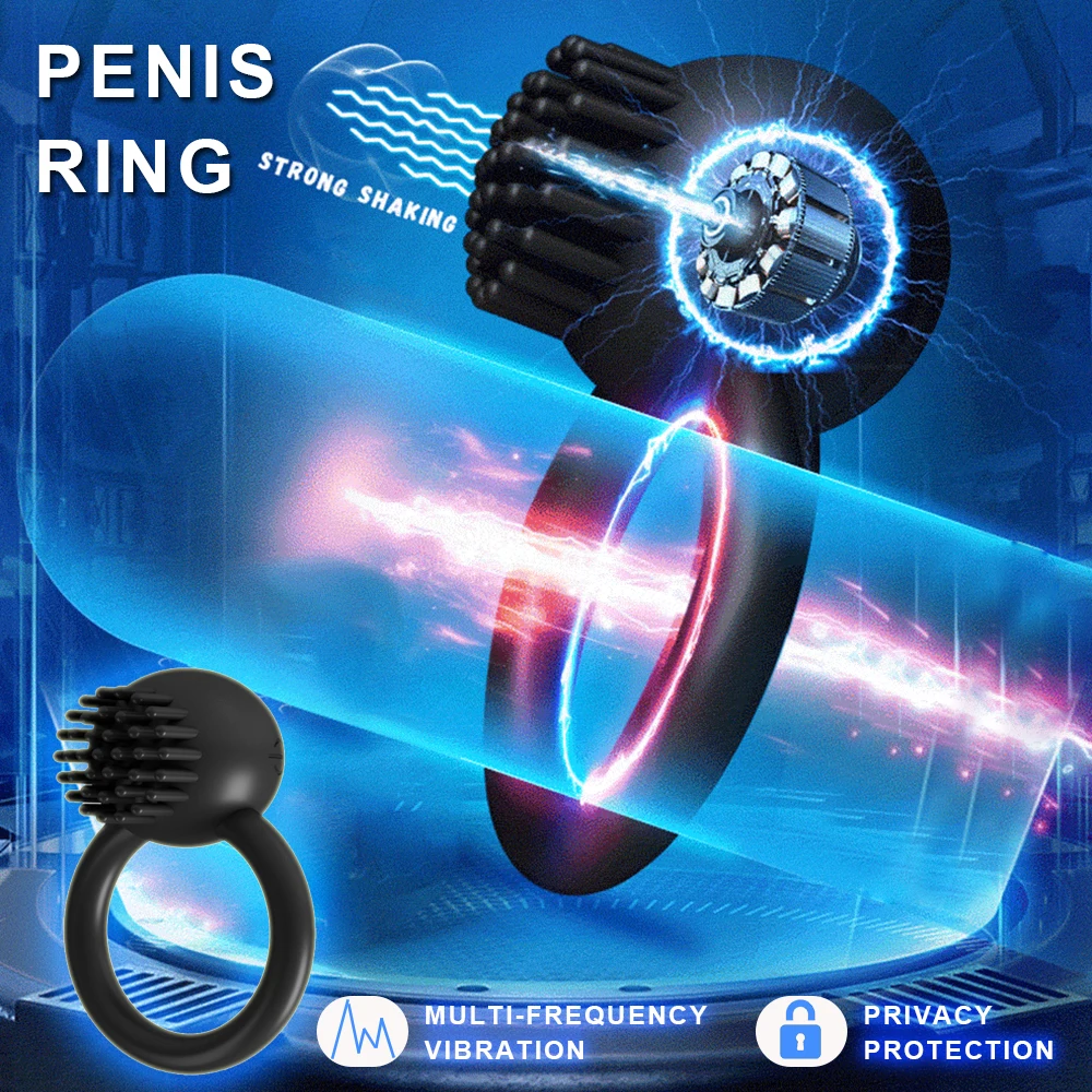 Male-Vibration-Rings-10-Frequency-Penis-Sex-Toys-Gay-Delayed ...
