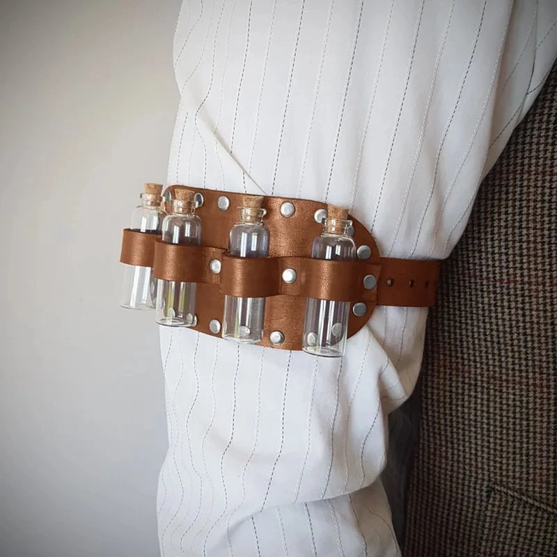 Medieval-Steampunk-Alchemist-Armband-Armlet-Leather-Leg-Garter-Belt-Arm ...