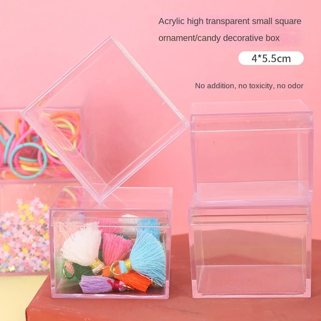Buy Clear Square Acrylic Box With Lid To Hold Staples ASI, 43% OFF