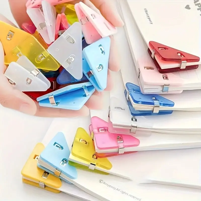20pcs-Creative-Triangle-Clip-Bill-Clip-Book-Paper-Corner-Clip-Binder ...